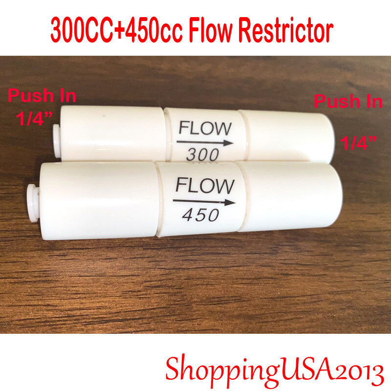 Water Filter Flow Restrictor Connector Quick Connect Push In 1/4" 300 ...