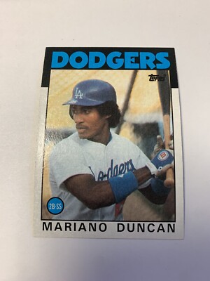 1986 Topps Los Angeles Dodgers Mariano Duncan | eBay
