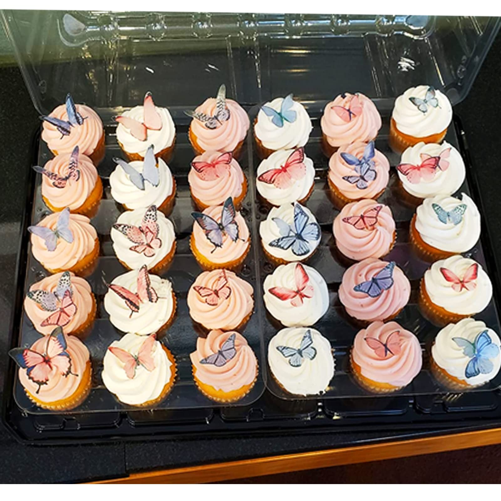 Edible Wafer Paper Butterflies set of Wedding 1.5 inches, Purple Pink ...