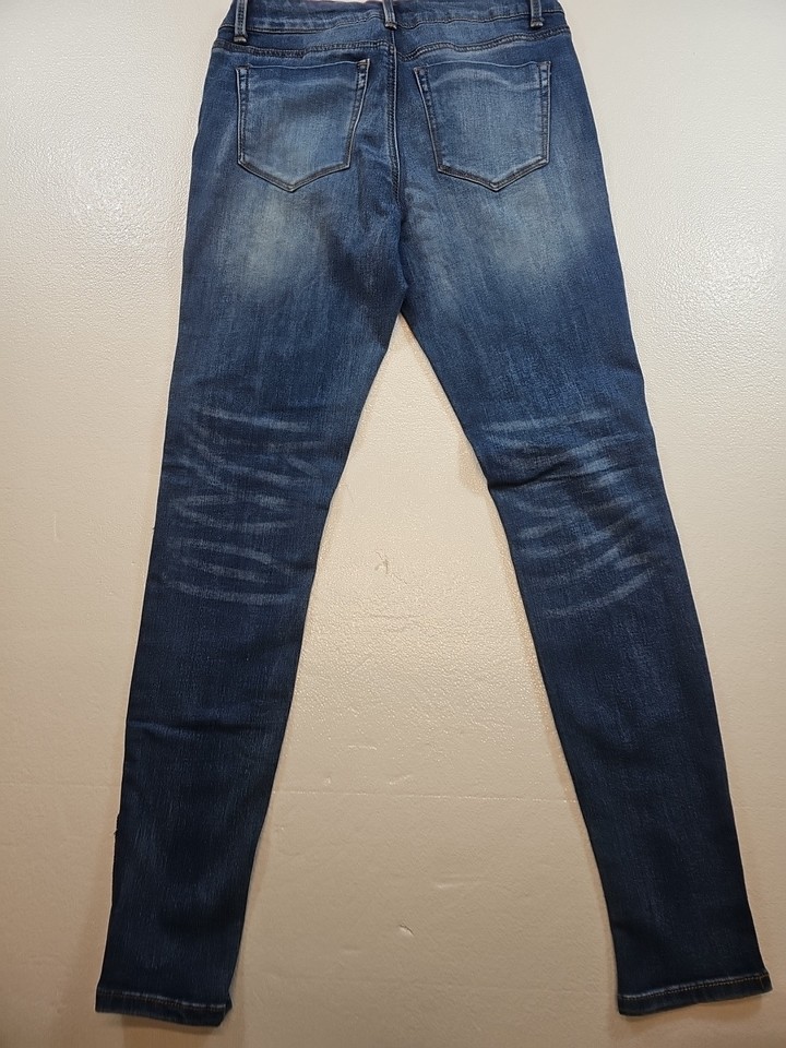 Rocks and Indigo Embroidered Embellished Skinny Jeans Size 6/27(27x30 ...