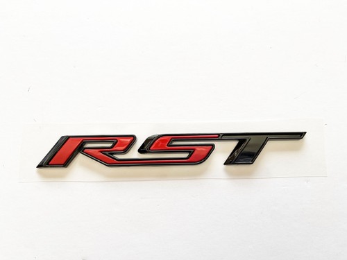 1PC Tailgate RST Emblem Fit 2021-2023 Chevy Sliverado Badge Gloss Black ...