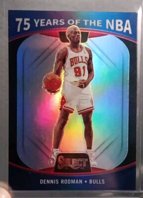 2021-22 Panini Select 75 Years of NBA #69 Dennis Rodman Chicago Bulls ...