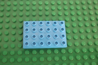 Duplo DARK AZURE Blue Teal 4 x 6 pegs Baseplate Base Plate Floor Thin ...