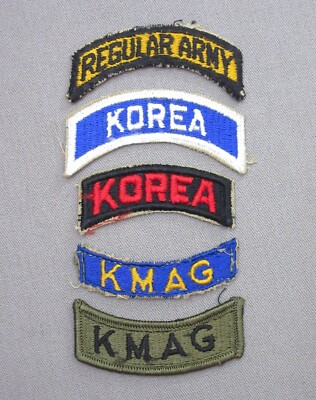 KOREA KMAG REGULAR ARMY Patch Tab Lot (5 qty) | eBay