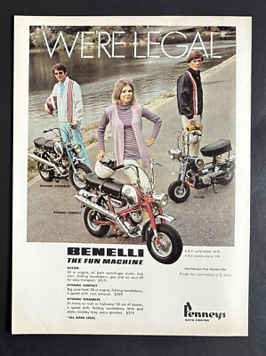 Benelli Dynamo Screamer Compact Buzzer Mini Bike 1969 Orig. Small ...