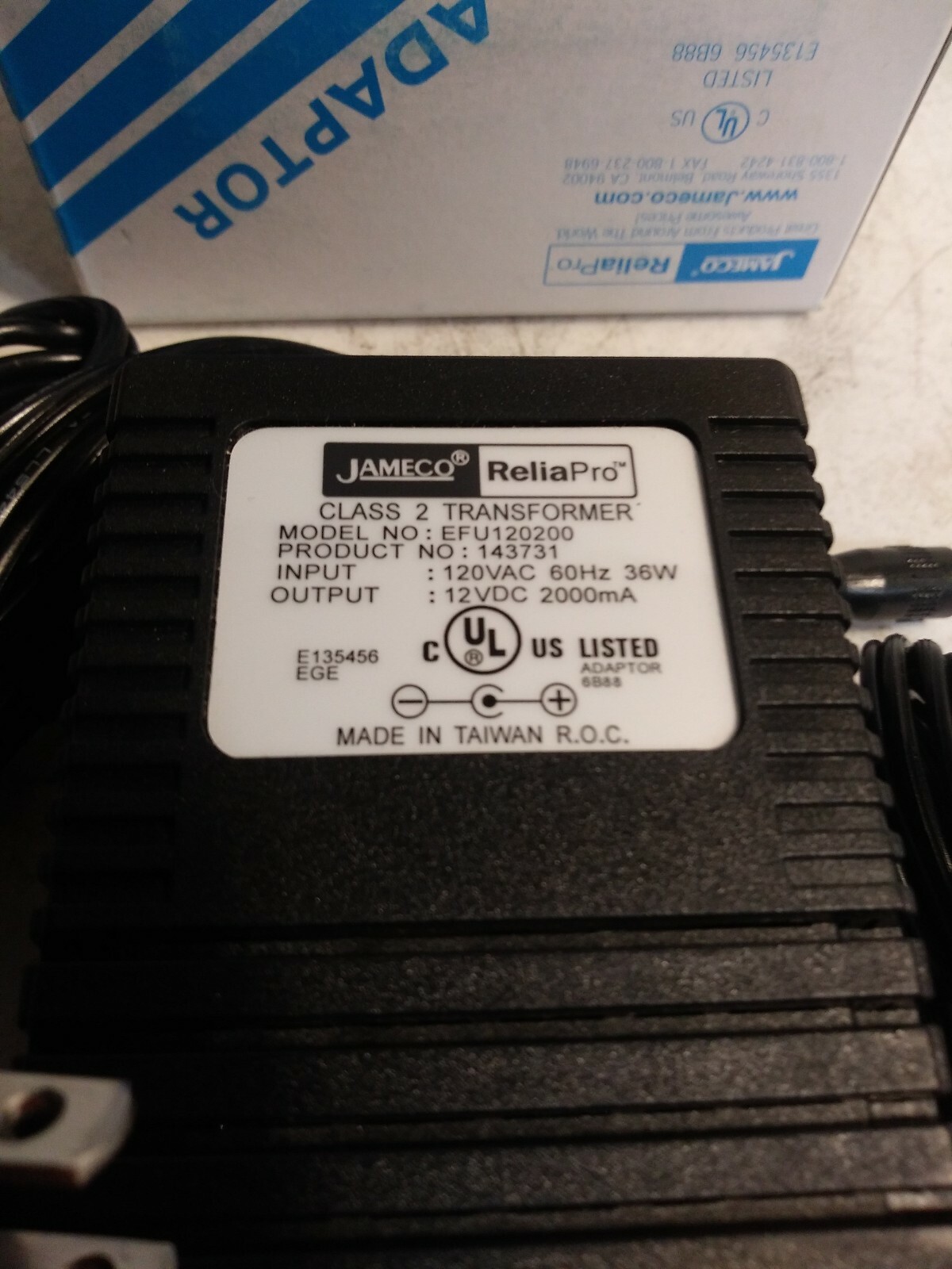 JAMECO ReliaPro Class 2 TRANSFORMER MODEL EFU120200 | eBay