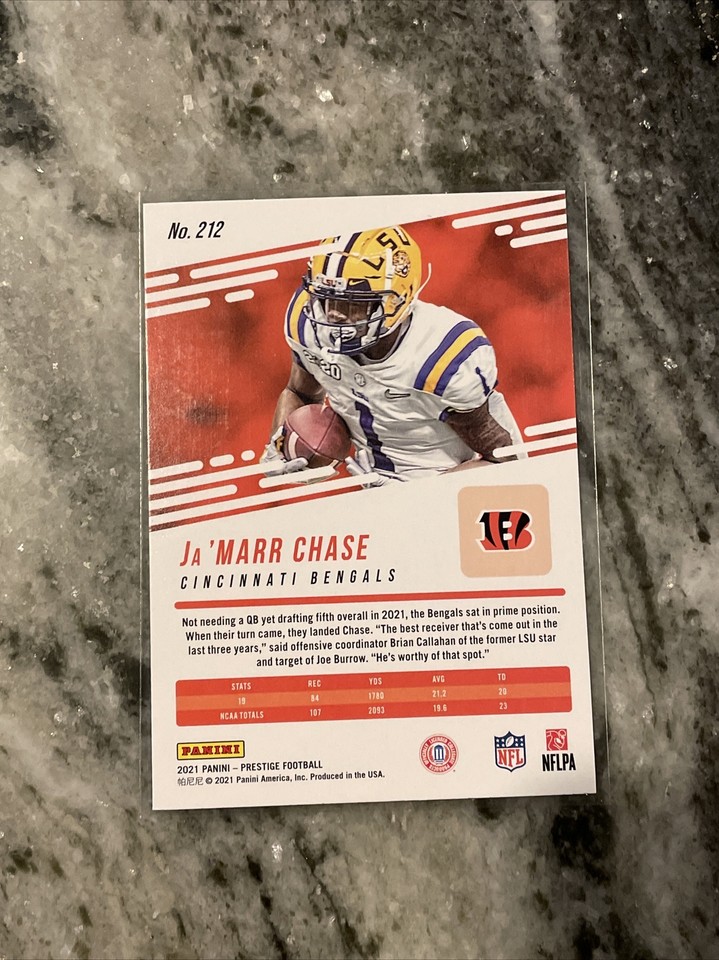 2021 Panini Prestige JaMarr Chase Rookie Card No. 212 | eBay