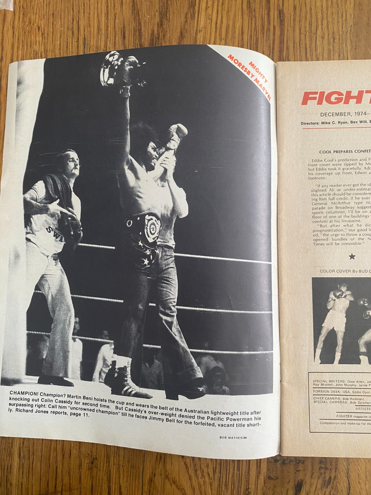 BOXING "Fighter" Magazine (Australian)Dec 1974 Ali, Foreman, Frazier ...