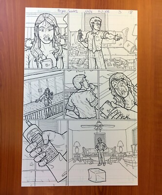 PAPERCUT 2 issue 3 original penciled inked 11x17 comic book artwork ...