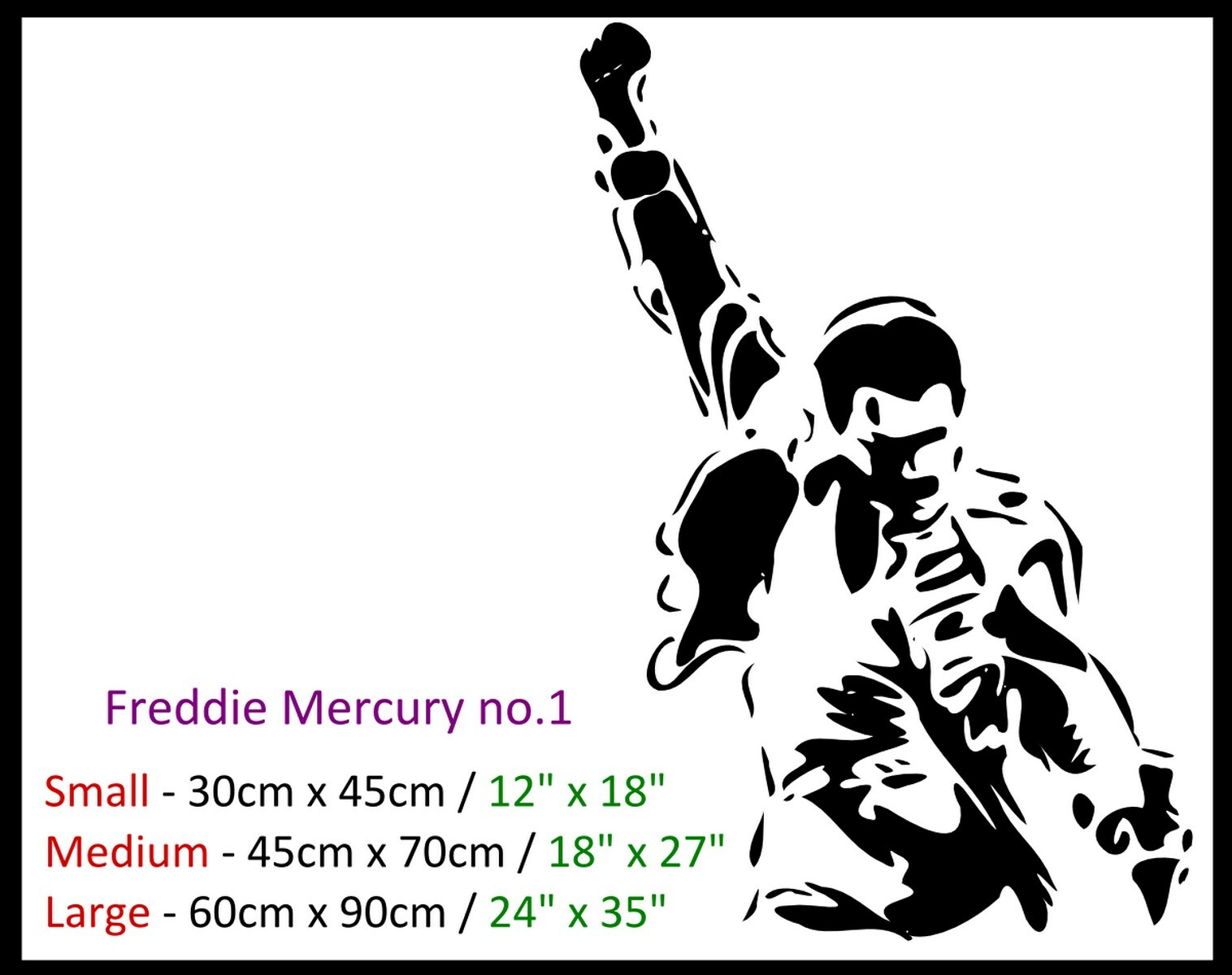 Wall Stickers Freddie Mercury Queen Music Notes Premium Decals Car ...