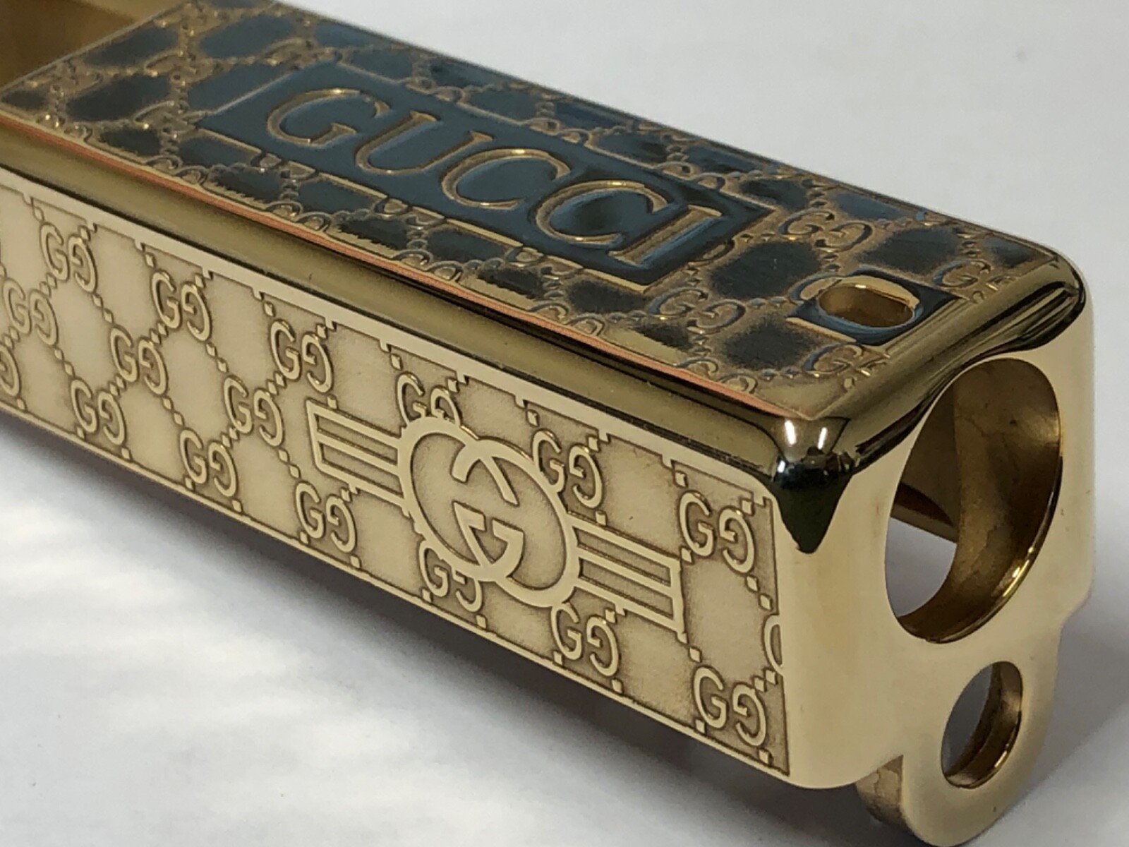 Custom DEEP Laser engraved 24k gold plated glock 19 Slide Gen3g g19 ...