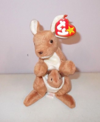Ty Beanie Babies Baby Pouch Kangaroo Plush 1996 + Tag | eBay