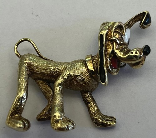 A 14K GOLD & ENAMEL PLUTO BROOCH BY WALT DISNEY PRODUCTIONS | eBay