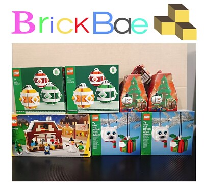 LEGO Christmas Sets 40602 & Baubels X2 40604 854050 X2 40494 X2 BNISB ...