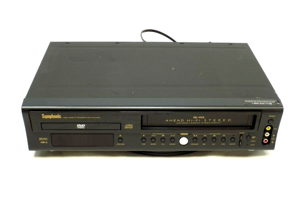 Symphonic WF802 VHS Player VCR DVD CD Player Combo No Remote | eBay