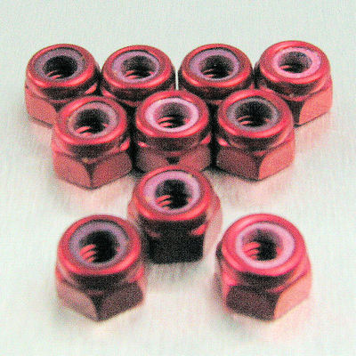 Nut Nyloc Nuts IN Aluminiums M4 Pack X 10 Red | eBay