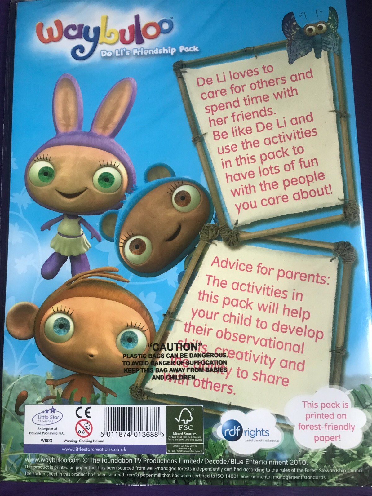 BNIP Waybuloo Nara De Li Friendship Pack - stickers | eBay.de