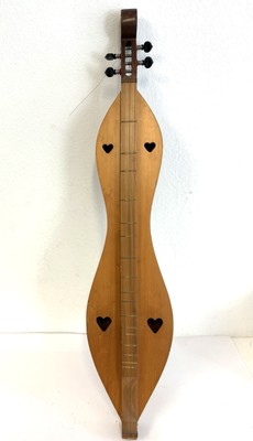 Vintage Handmade Wood Mountain Dulcimer Hourglass Musical Instrument ...