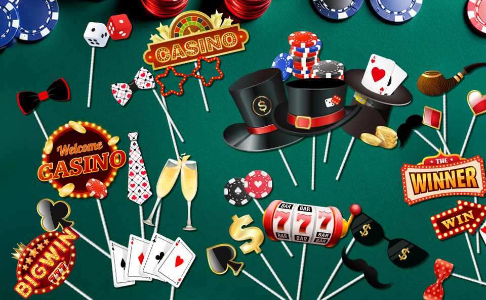 28 Pcs Casino Photo Booth Props Las Vegas Party Decorations Poker Party ...