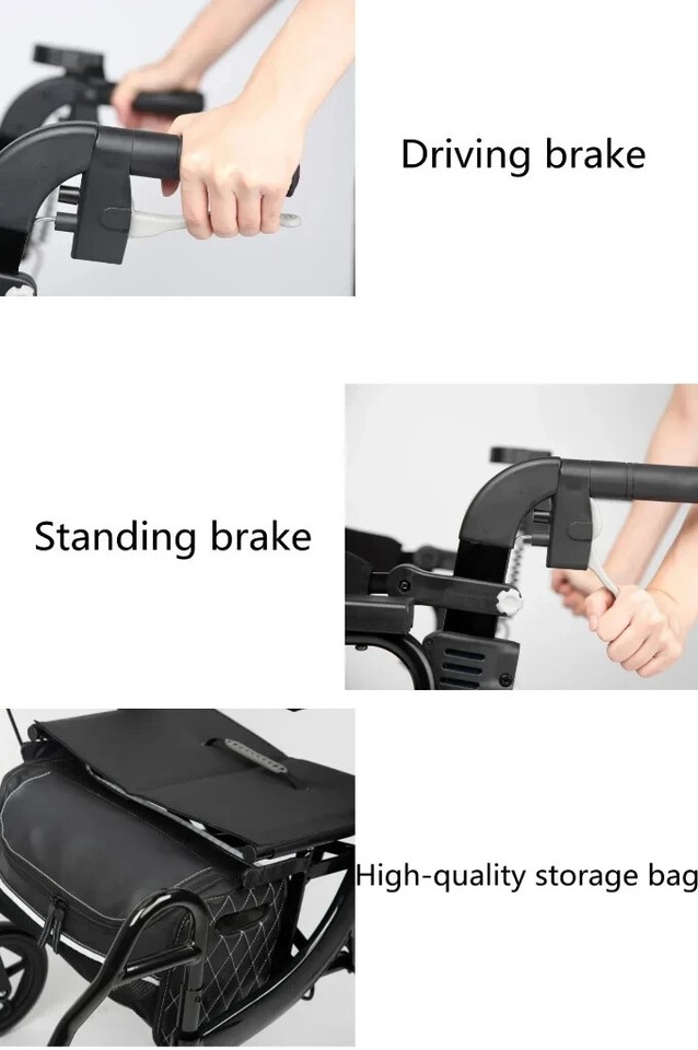 Foldable Electric Wheelchair With Electric Rollator Power Walker Drive ...