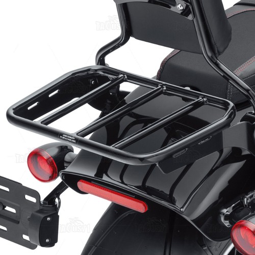 Black Sport Luggage Rack for HoldFast Sissy Bar Harley Breakout Fat Boy ...