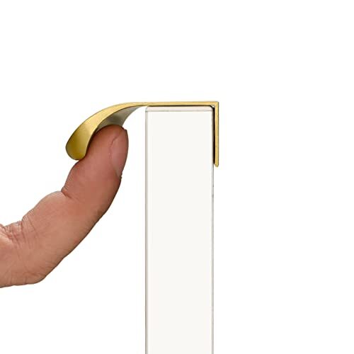 5 Pack Modern Style Finger Pulls 3 Inch Matte Brass Finger Edge Pulls ...