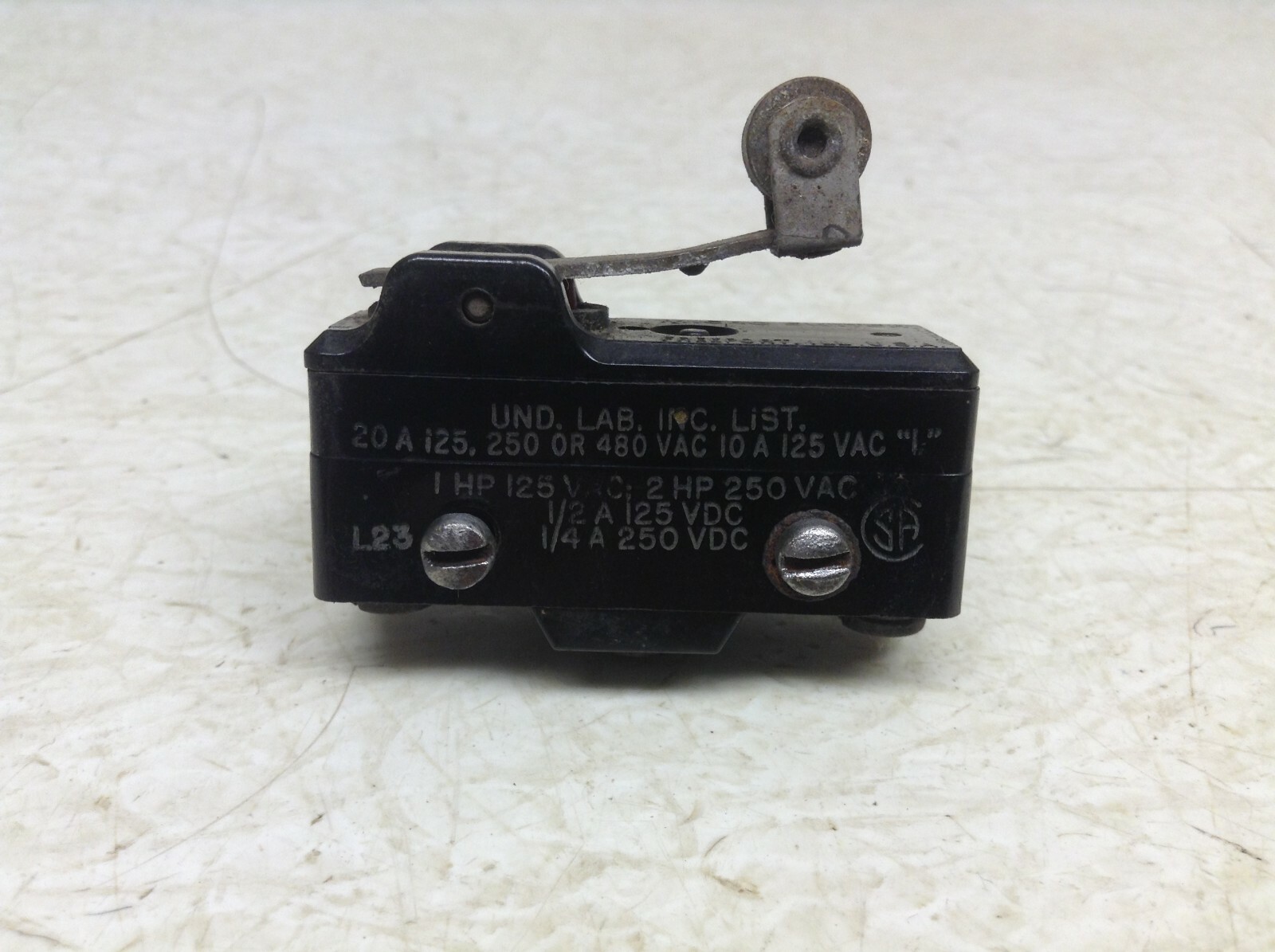 United Lab L23 Micro Switch 20/10 Amp 125/250-480/125 VAC (TB) | eBay