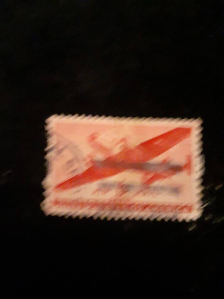 RARE 1940's Red Air-Mail Stamp 6cents U.S.Postage Aviation-$350.00 | eBay