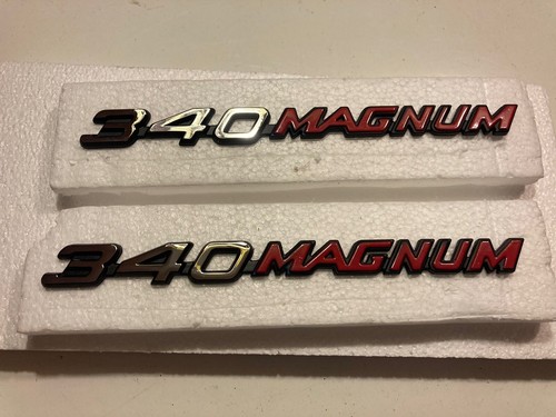 NOS Pair MoPar 1971 1972 73 74 Dodge Charger 340 Magnum Hood Emblems ...