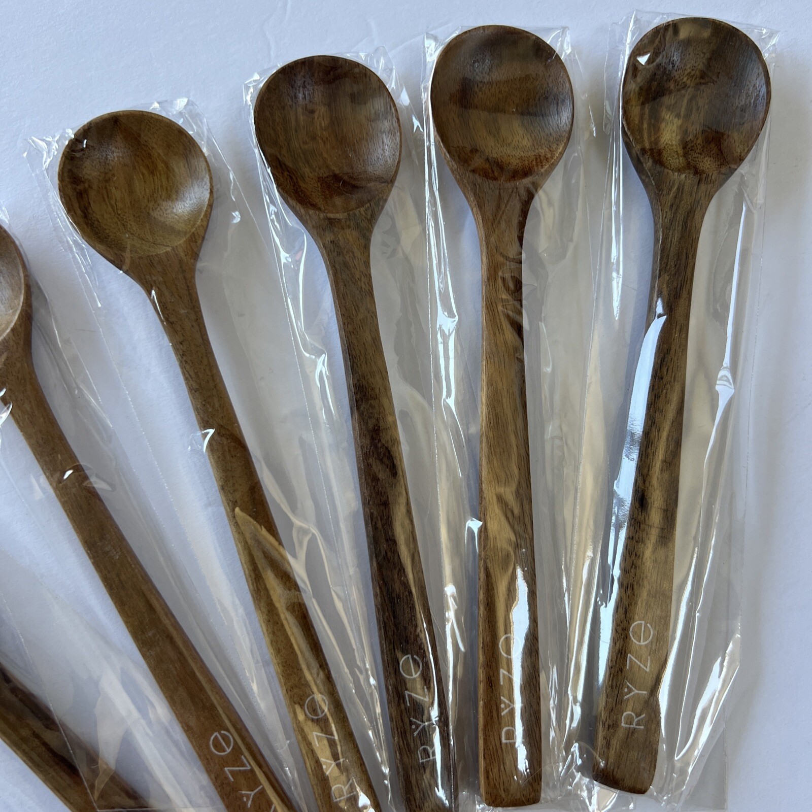 6 RYZE Brand Handmade Wooden Acacia Spoon GENUINE For Ryze Mushroom ...