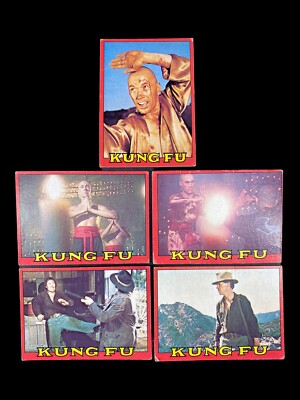Lot of 5 Vintage 1973 Kung Fu Topps Trading Cards #29, #38, #47, #51 ...