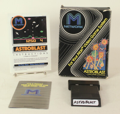 Vintage Boxed Atari 2600 game Astroblast By M Network Tested & Working ...