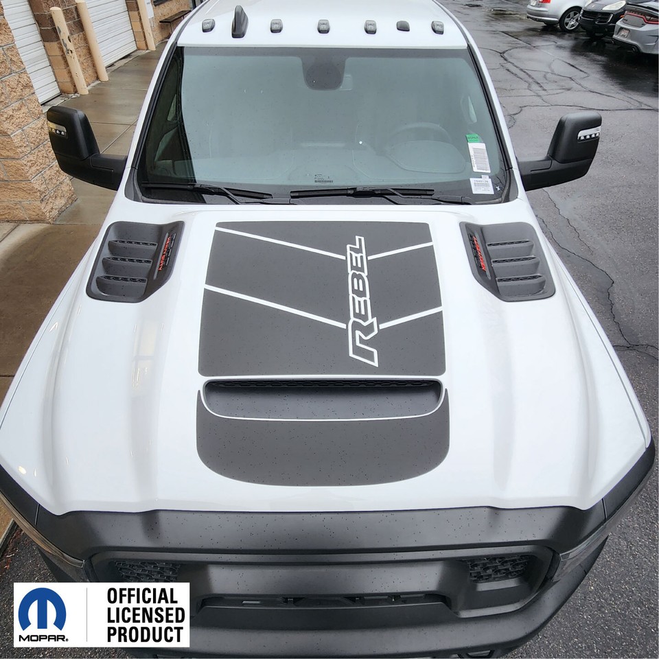 Fits 2023-2025 2500 Ram Rebel Hood Graphics Vinyl Decals Stickers | eBay