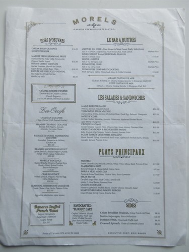 Morel's French Steakhouse menu Chef Eric Bauer Las Vegas NV | eBay