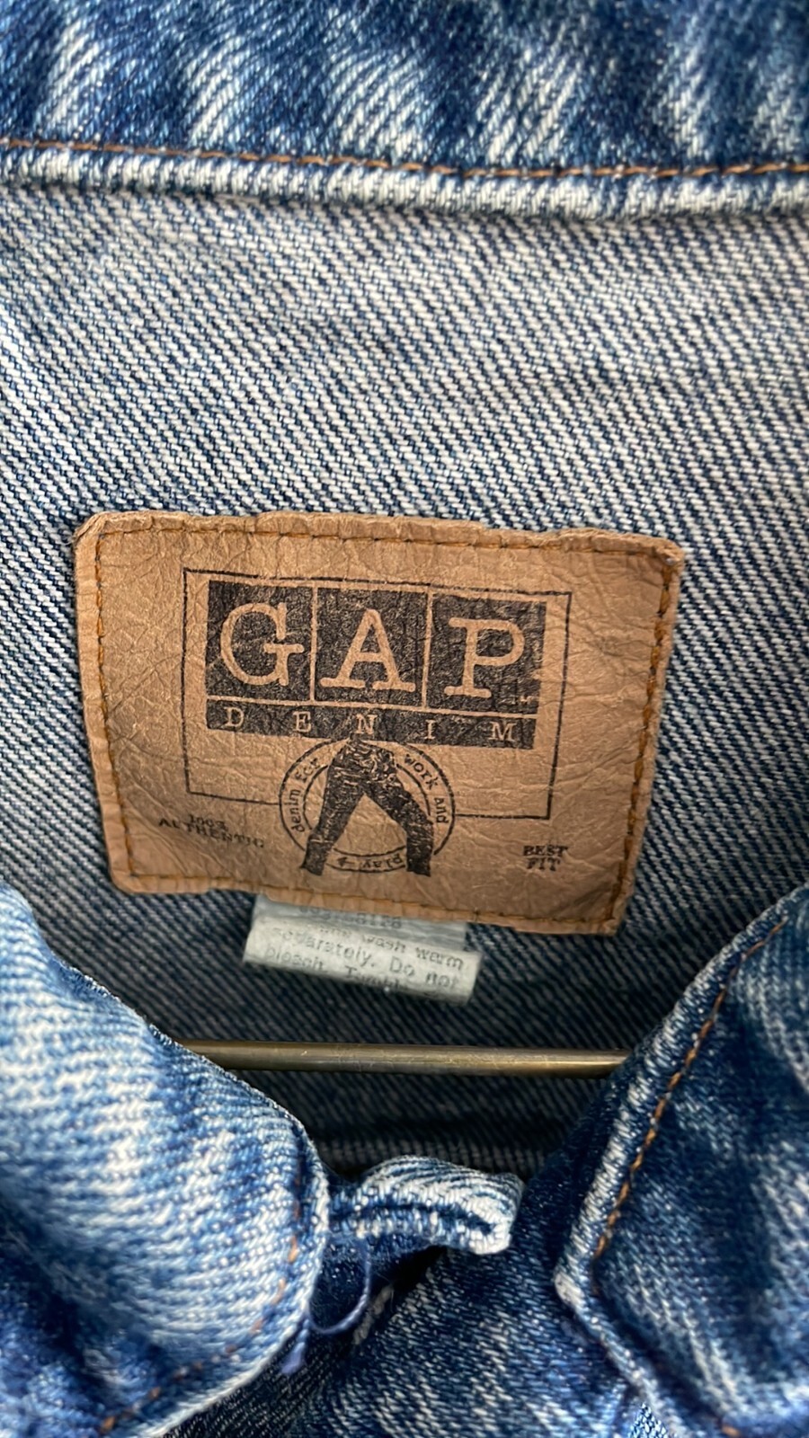 Vintage Yellow Label GAP Denim Jacket Size Large - Gem