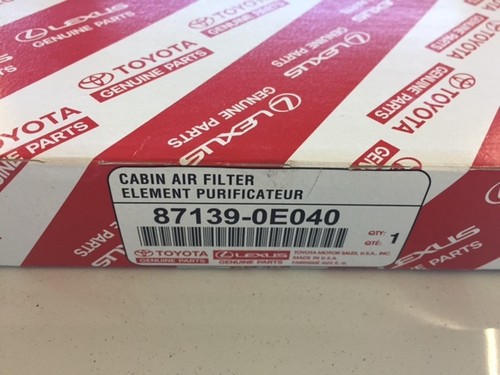 871390E040 OEM GENUINE LEXUS CHARCOAL CARBONIZED Cabin Filter 2016 ...