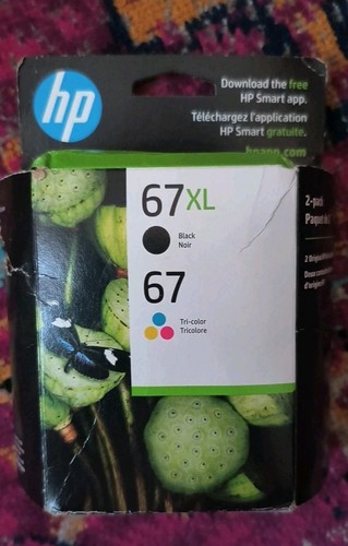 HP Original 67 Tri-Color / 67XL Black Ink Cartridges (2-Pack) | eBay