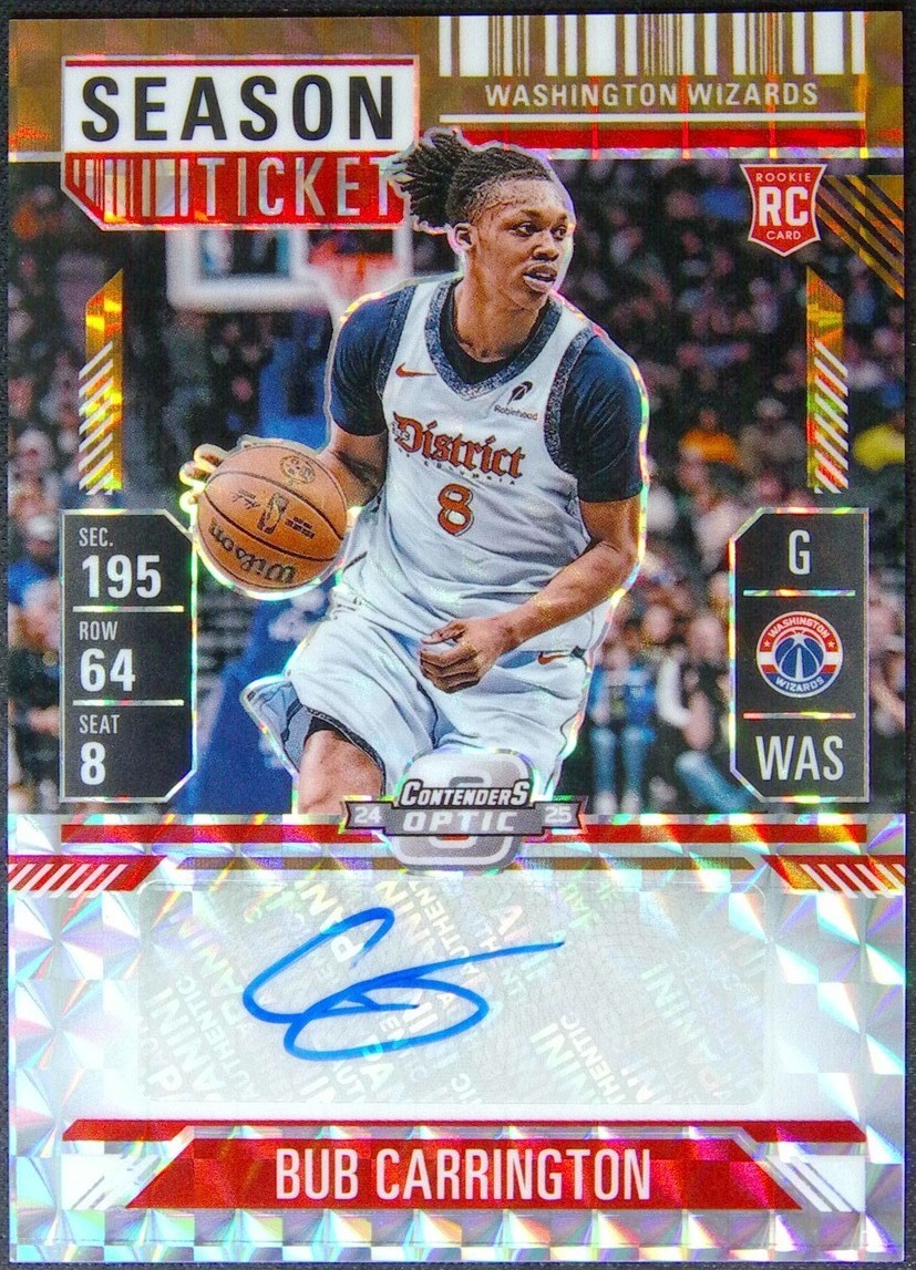 2024-25 Panini Mosaic - Rookie Season Ticket Bub Carrington #RST-BUB ...