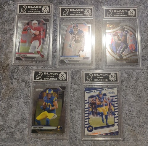 Lot Of 5 Football Cards In Slabs Black Goat Grading, Lamar Jackson ...
