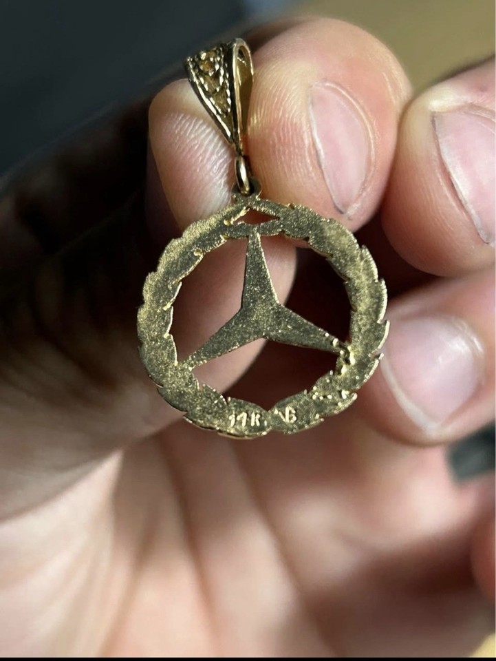 Mercedes-Benz Solid 14K Gold Star Charm Pendant Baller Boujee | eBay