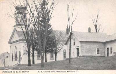 Sheldon Vermont Methodist Episcopal Church & Parsonage Vintage PC ...