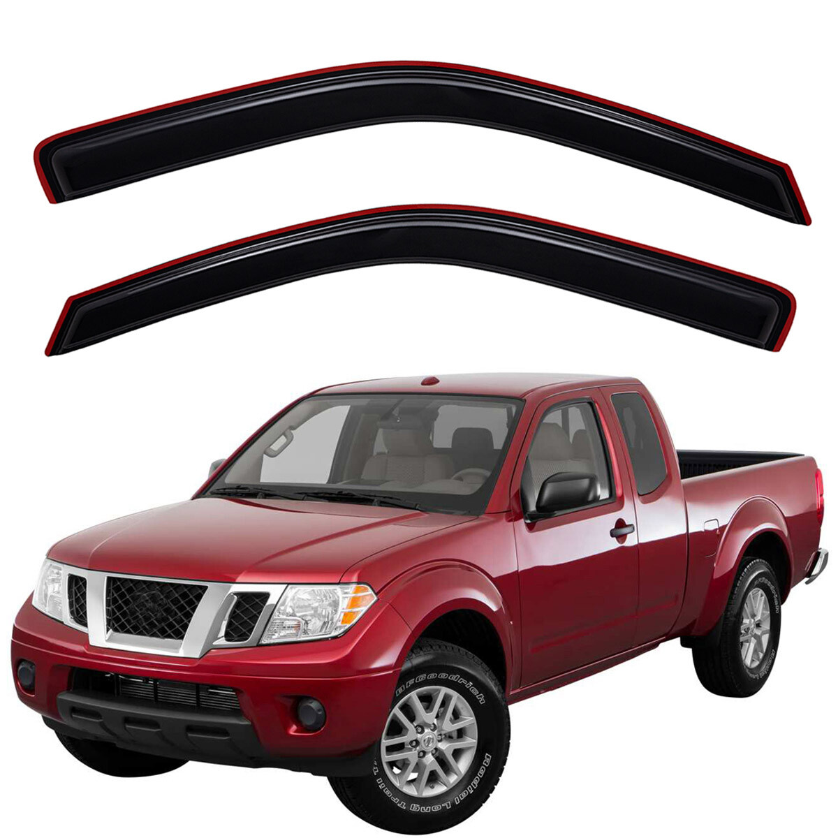 In-Channel Window Vent Visors Rain Guards for 2005-2019 Nissan Frontier ...