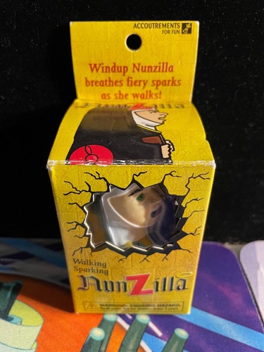 Vintage 1997 NunZilla Wind-up Walking Sparkling Mouth Toy New | eBay