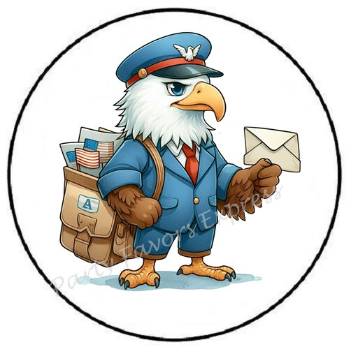 EAGLE POSTMAN MAIL ENVELOPE SEALS LABELS STICKERS PARTY FAVORS | eBay