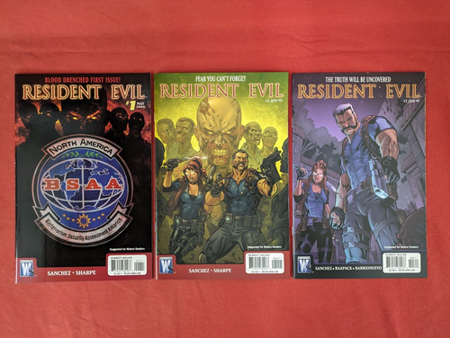 RESIDENT EVIL #1 2 & 3 - WILDSTORM COMICS INCOMPLETE SET 2009, RARE ...