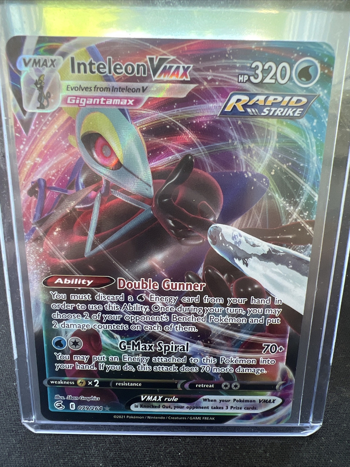 Inteleon VMAX 079/264 - Fusion Strike Holo Ultra Rare Pokemon TCG - NM ...