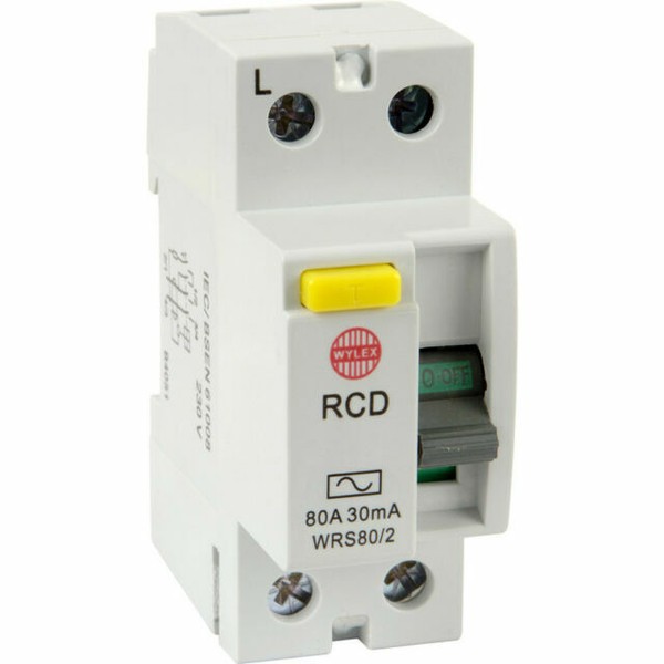 Wylex Wrs80/2 80 Amp 30ma RCD BSEN 61008 DP 80a Trip RCB RCCB for sale ...