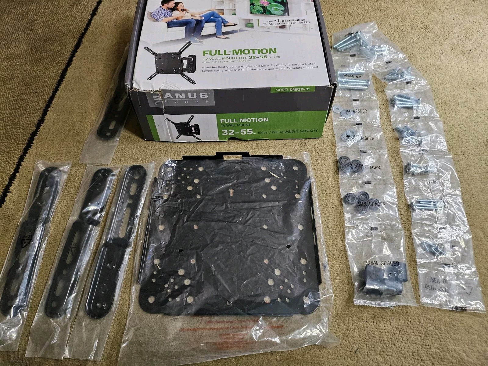 SANUS Decora Full-Motion Wall Mount for TVs 32"-55" | eBay