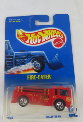 HOT WHEELS Fire Eater Engine Truck Red #82 Chrome Rims | eBay