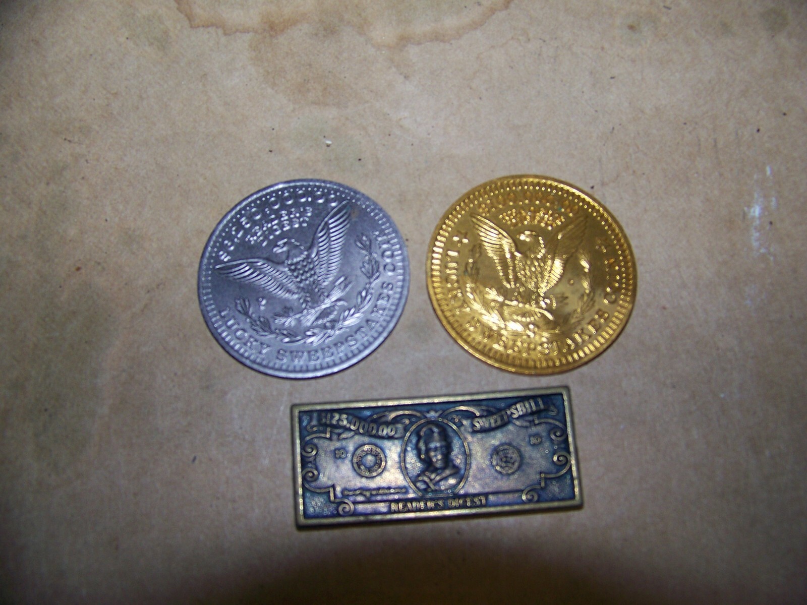 Vintage Reader’s Digest $100,000.00 Lucky Sweepstakes Coin Token. lot ...